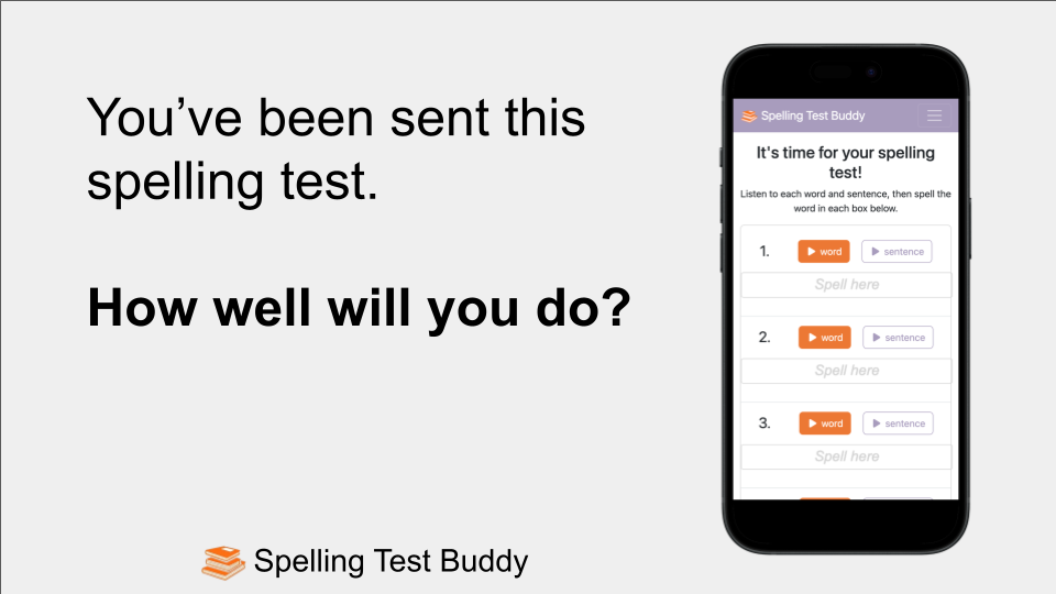 Take this 10-word online spelling test! | Spelling Test Buddy